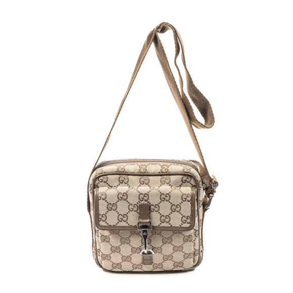 Gucci | Bags | Gucci Mini Flight Crossbody In Beigebrown Monogrammed ...